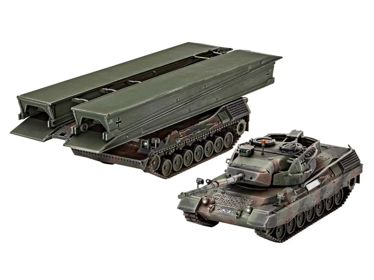 Revell Plastic ModelKit tank - Leopard 1A5 & Bridgelayer "Biber ...